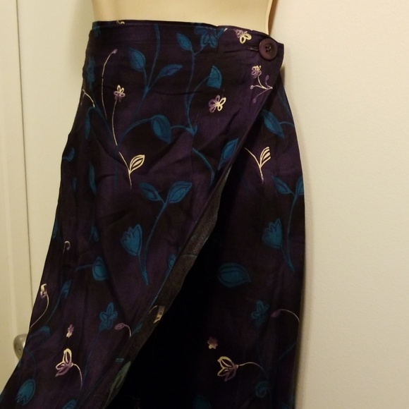 August Max woman | Skirts | August Max Woman Floral Design Wrap Around ...